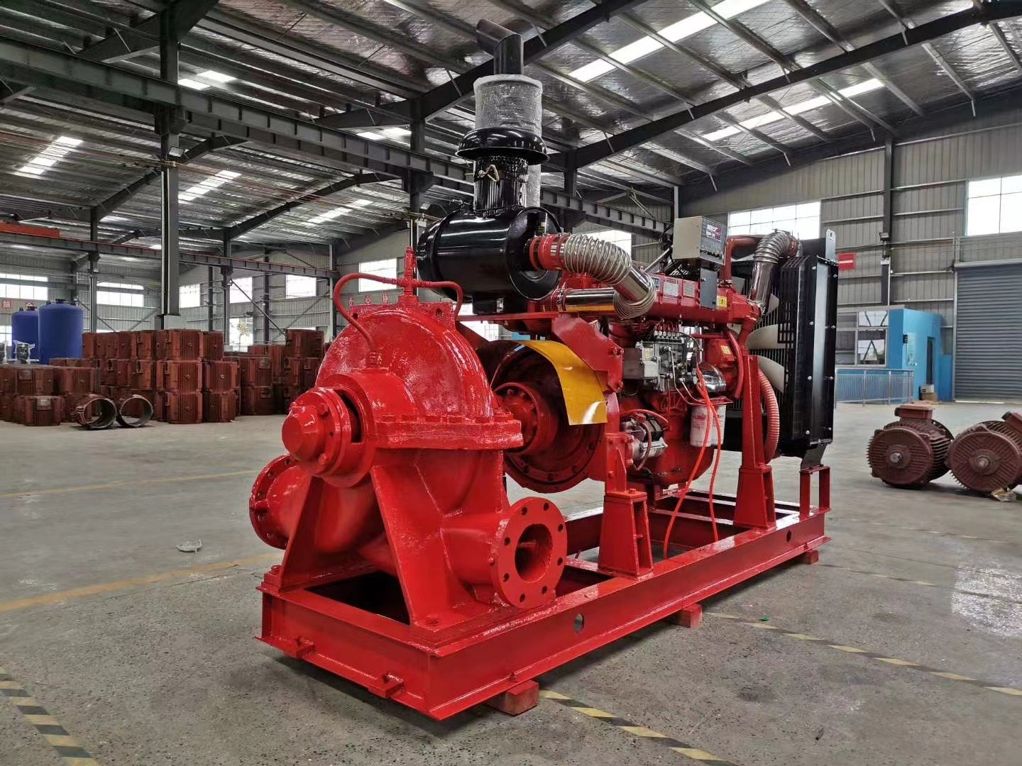 Indoor Fire Hydrant Diesel Engine Fire Pump Set 500L/Hour for Garment Shops